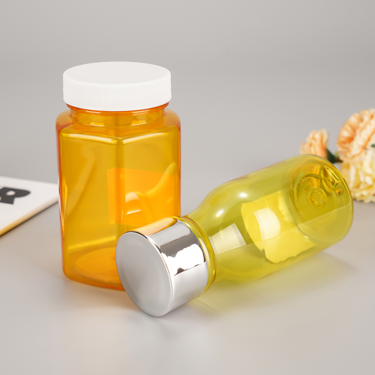 Clear Yellow Medicine Tablet Capsule Pill Bottles Packaging from China ...